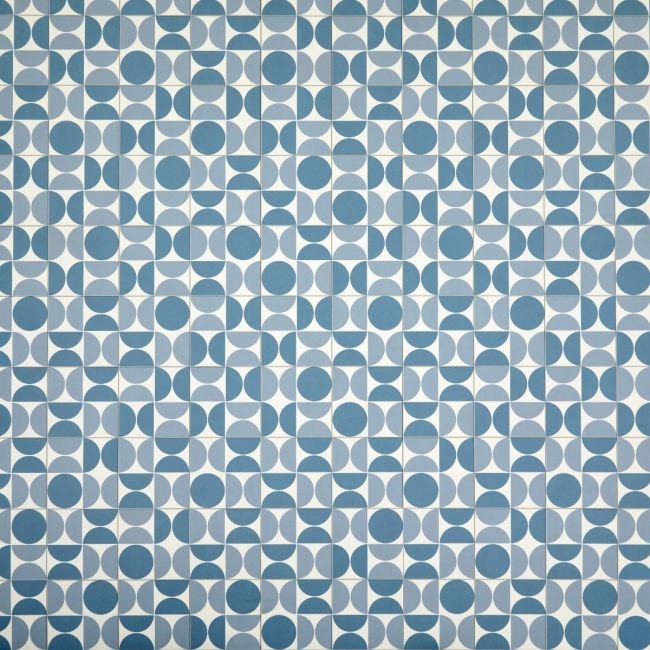 Sapphire Blue Patterned Vinyl Flooring Roll | Best4Flooring